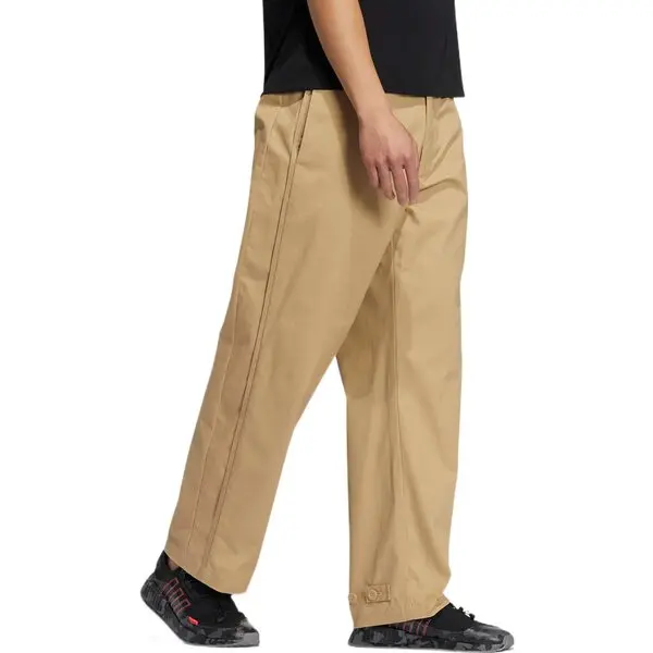 Adidas Originals Embroidered Solid Color Trousers - Khaki