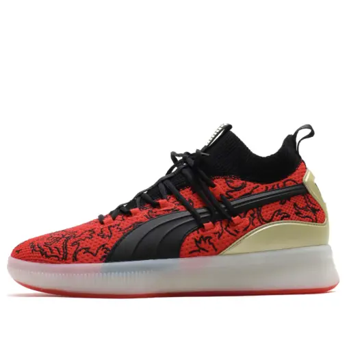 PUMA Clyde Court London Calling High Top Sneakers - Black/red