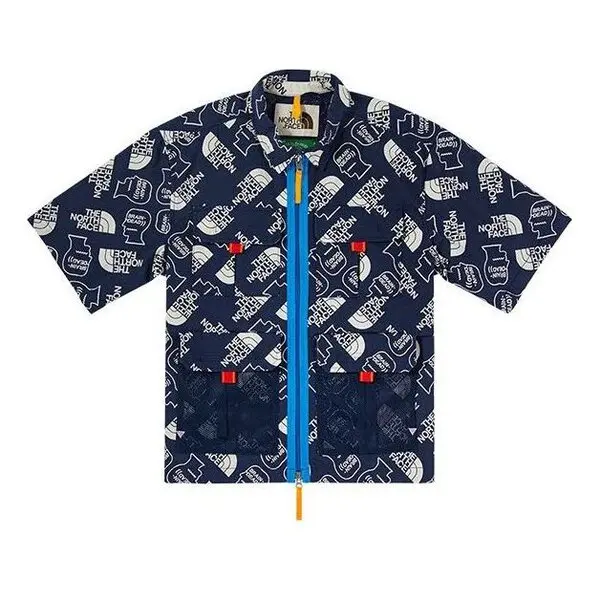 The North Face X Brain Dead 76 Boxy Ss Mountain Shirts - Blue