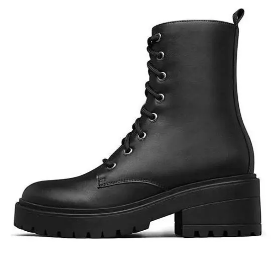 Sketchers Lace-up Combat Boots - Black