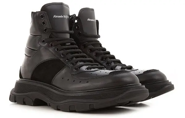 Alexander McQueen Leather Ankle Boots
