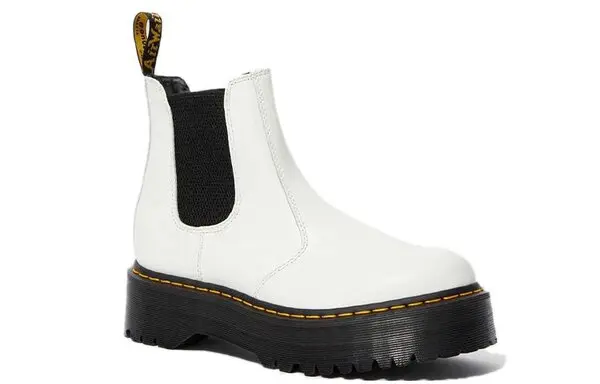 Dr. Martens 2976 Smooth Platform Chelsea Boots - White