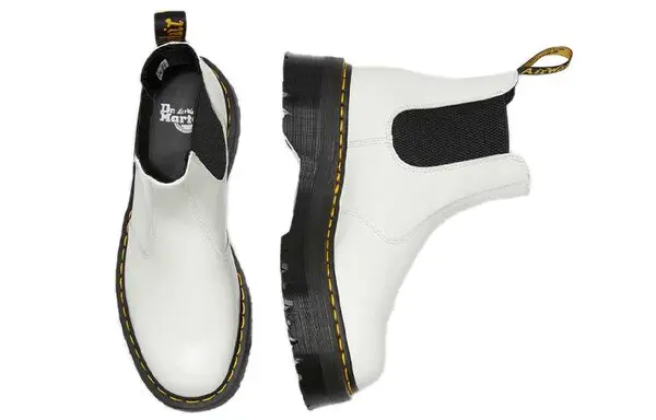 Dr. Martens 2976 Smooth Platform Chelsea Boots - White