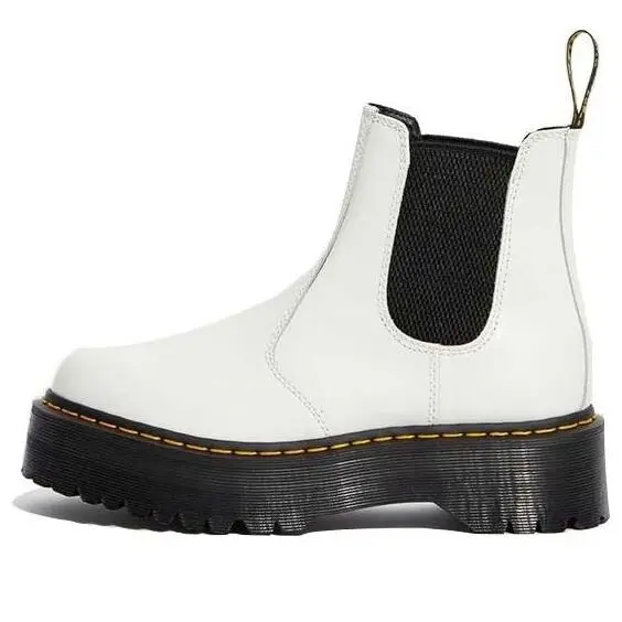 Dr. Martens 2976 Smooth Platform Chelsea Boots - White