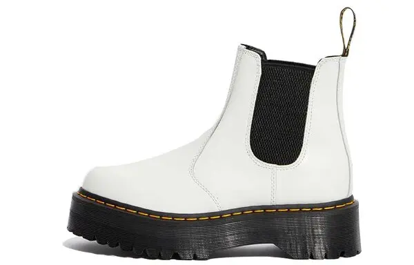 Dr. Martens 2976 Smooth Platform Chelsea Boots - White