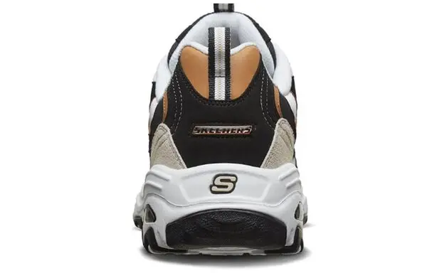 Sketchers D'lites 1.0 Low Top Sneakers - Black/gold