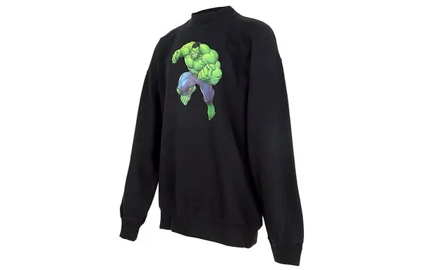 Balenciaga X Marvel Hulk-print Boxy Crewneck Cotton Sweatshirt