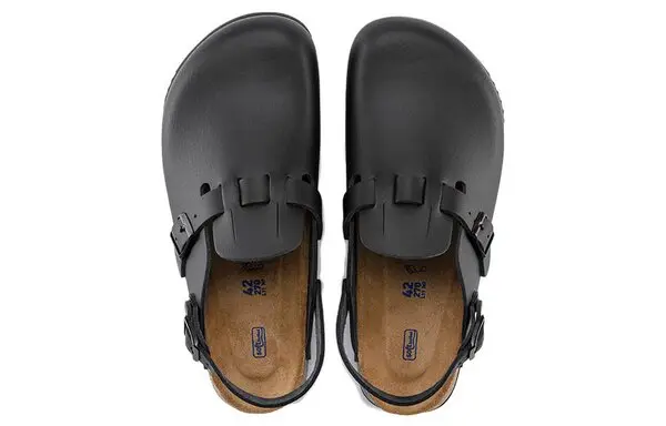 BIRKENSTOCK Kay Sl Leather Clogs With Buckled Straps