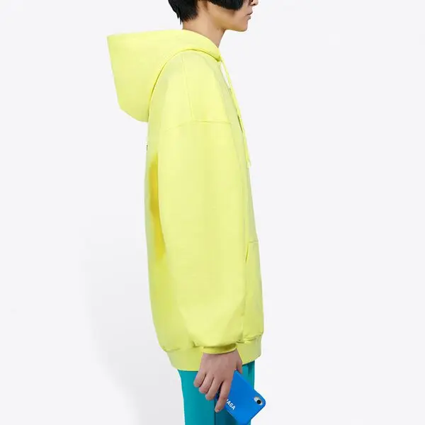 Balenciaga Crew Printing Hoodie - Yellow