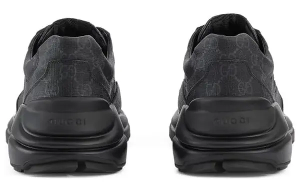 Gucci Rhyton Monogram Sneakers - Black