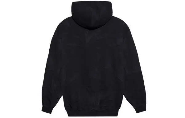 Balenciaga Multi-color Logo Printing Hoodie - Black