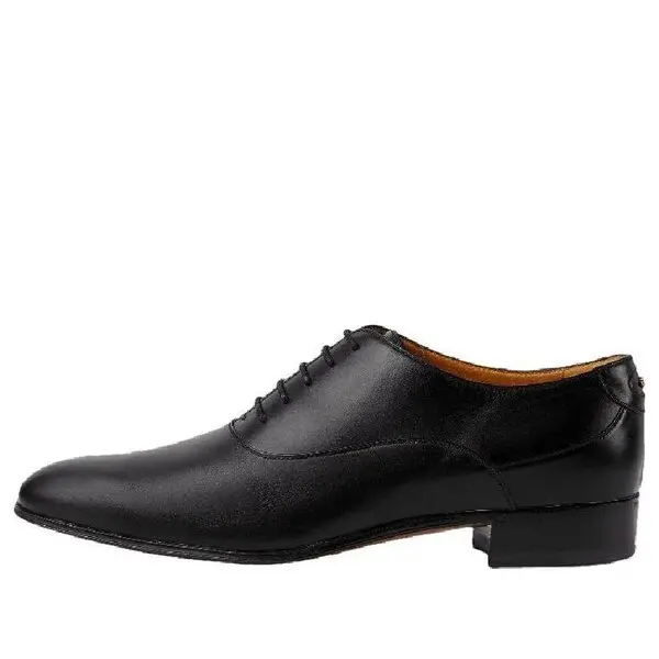 Gucci Leather Lace-up Shoes - Black