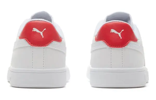 PUMA Smash V2 Low Top Sneakers - White/high Risk Red/gold