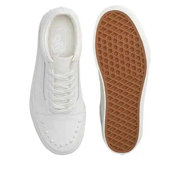 VANS Old Skool Platform Sneakers - Marshmallow White