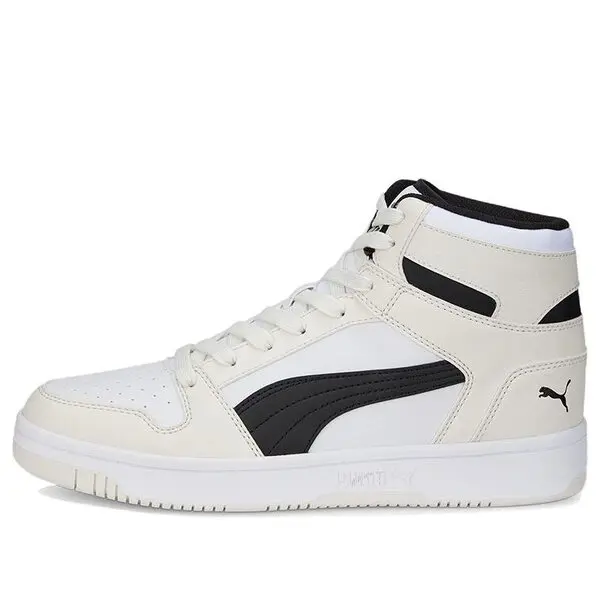 PUMA Rebound Layup Mid Top Sneakers - White/black