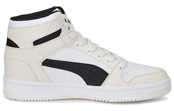 PUMA Rebound Layup Mid Top Sneakers - White/black