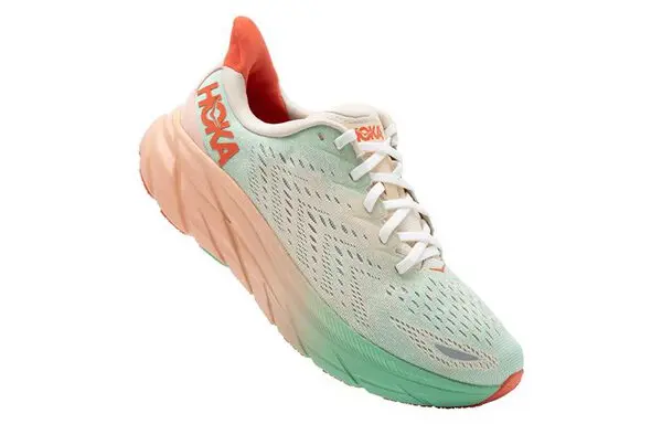 Hoka One One Clifton 8 Running Shoes - Pink/green
