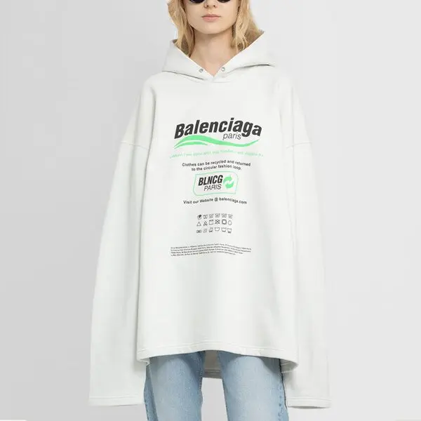 Balenciaga Dry Cleaning Boxy Hoodie - White