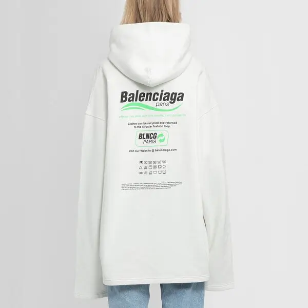 Balenciaga Dry Cleaning Boxy Hoodie - White