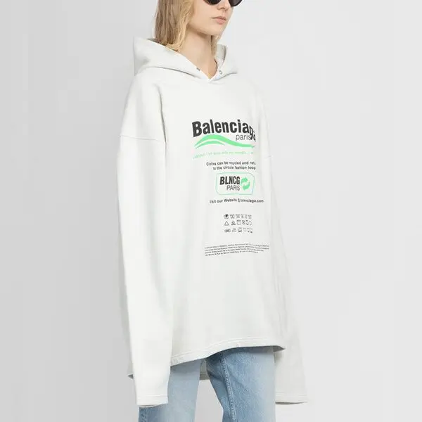 Balenciaga Dry Cleaning Boxy Hoodie - White