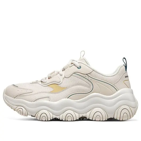 Sketchers D'lites Old School Running Shoes - Beige/white