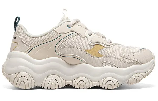 Sketchers D'lites Old School Running Shoes - Beige/white