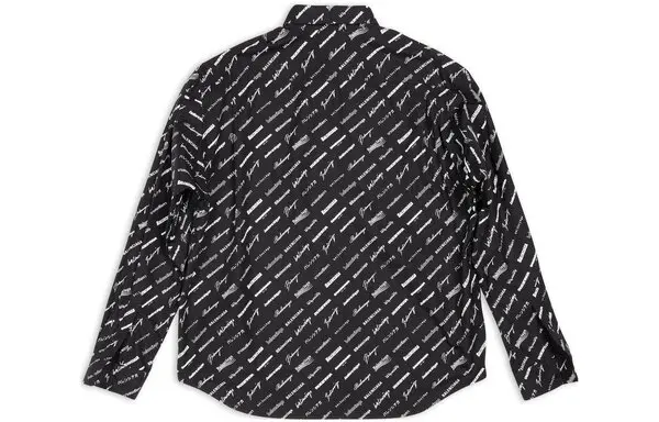 Balenciaga Logomania All Over Long Sleeve Shirt