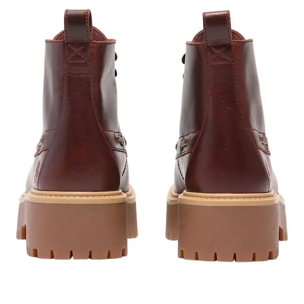 Timberland Platform Kiltie Lace-up Boots - Root Beer Full Grain