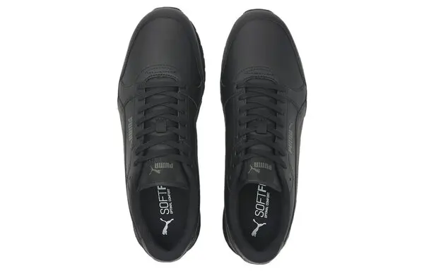 PUMA St Runner V3 Leather Sneakers - Black/black