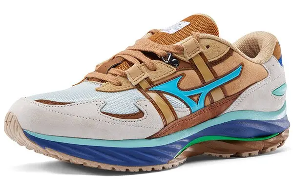 Mizuno Wave Rider B 'digawel' Sneakers - Beige/blue/brown