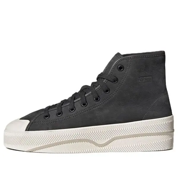 Adidas Nizza 2 Leather High Top Sneakers - Black/white