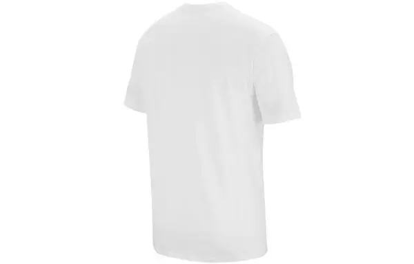 Nike Embroidered Logo Micro Mark Solid Color Casual Round Neck Short Sleeve White - Multi-color