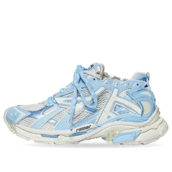 Balenciaga Runner Sneakers - White/blue/black