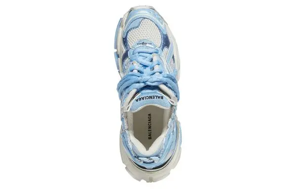 Balenciaga Runner Sneakers - White/blue/black