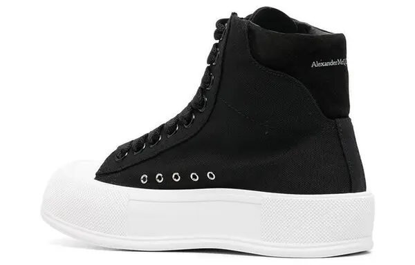 Alexander McQueen High-top Plimsoll Shoes - Black/white