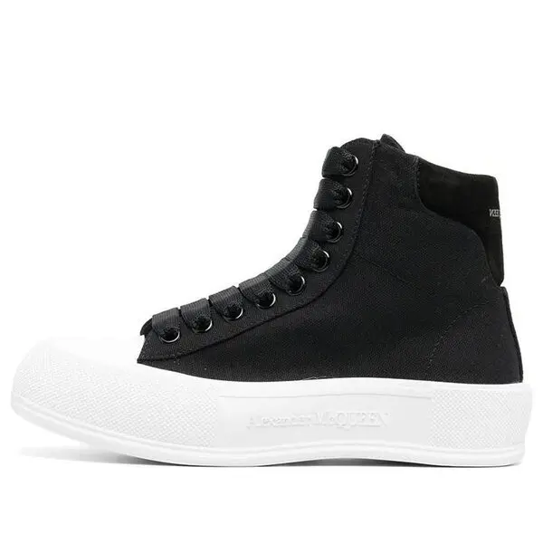 Alexander McQueen High-top Plimsoll Shoes - Black/white