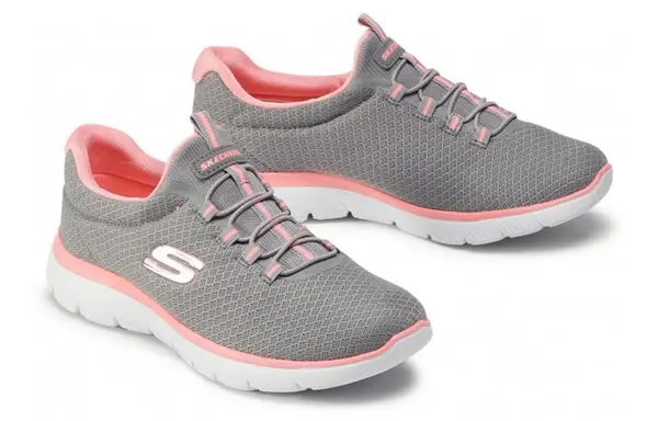 Sketchers Summits Athletic Sneakers - Grey/pink