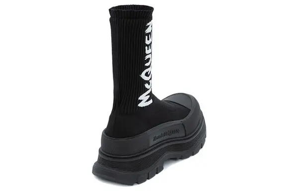 Alexander McQueen Graffiti Knit Sock Boots