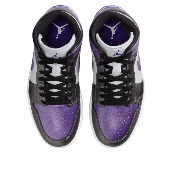 JORDAN 1 Mid Sneakers - White/black/grape Ice