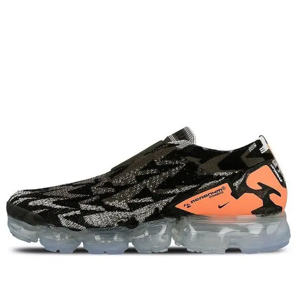 Nike Acronym X Air Vapormax Moc 2 'thirsty Bandit' Sneakers - Black/gray/orange