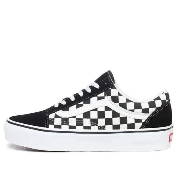VANS Old Skool Platform Checkerboard Sneakers - Black