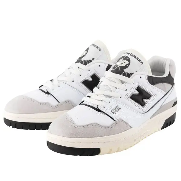 NEW BALANCE 550 Lace Up Sneakers - White/black