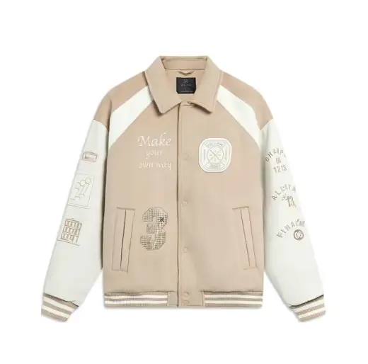 LI-NING Way Of Wade Hall Of Fame 2023 Bomber Jacket - Beige/white