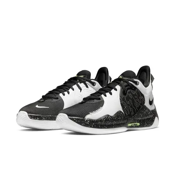 Nike Pg 5 Ep Basketball Sneakers - Black/white/volt