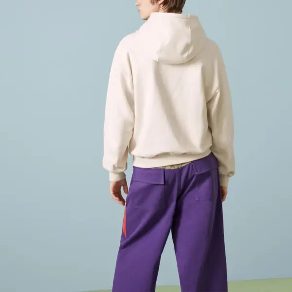 Gucci Felted Cotton Hooded Sweatshirt With Patch