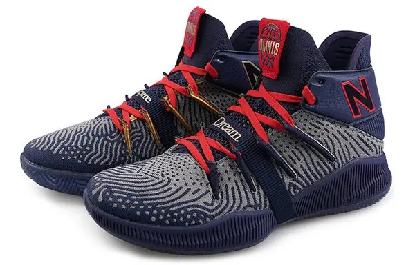NEW BALANCE Omn1s High Top Athletic Sneakers - Light Gray/dark Blue