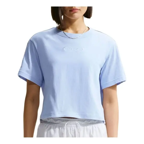 Nike Classic Loose-fit Cropped T-shirt - Hydrogen Blue