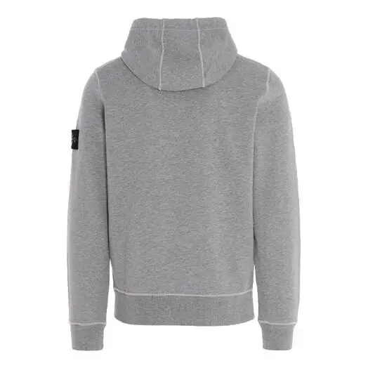 Stone Island Garment Dyed Popover Hoodie - Grey