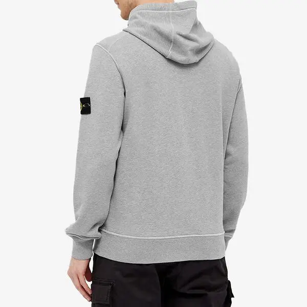 Stone Island Garment Dyed Popover Hoodie - Grey
