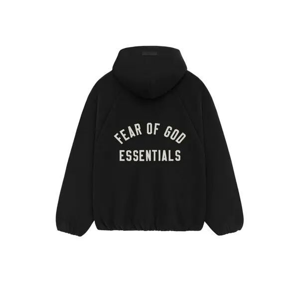 Fear Of God Relaxed Brushed Hooded Jacket - Black